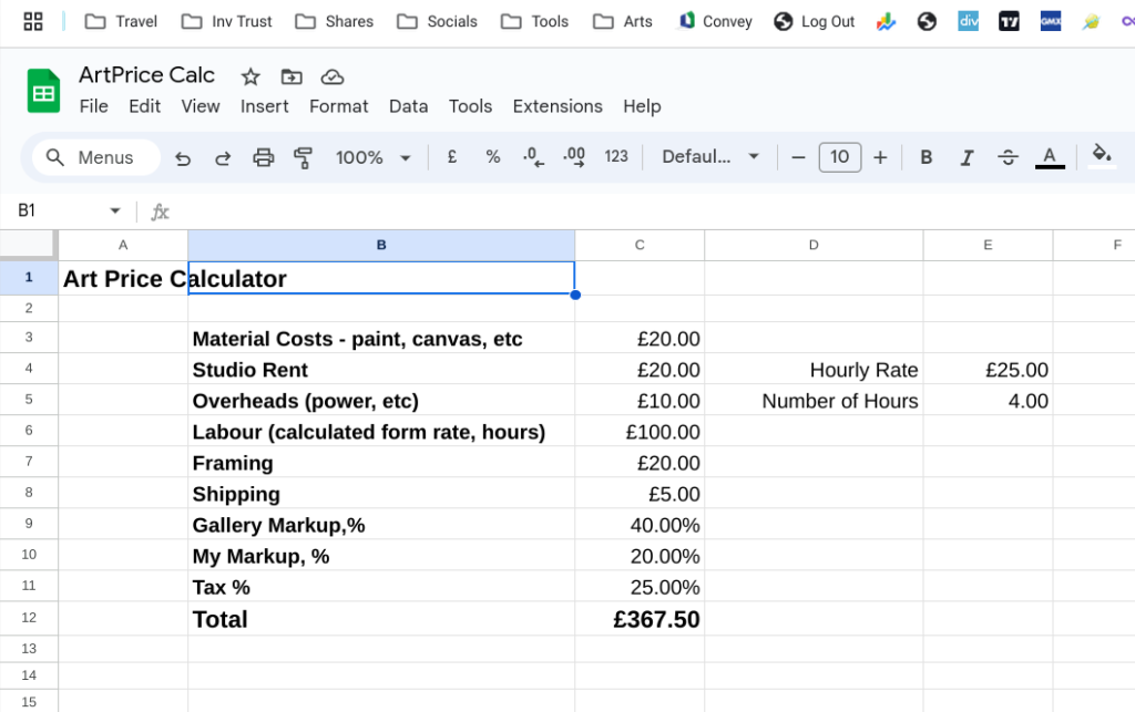 Art Price Calculator: How To Accurately Price Your Artwork