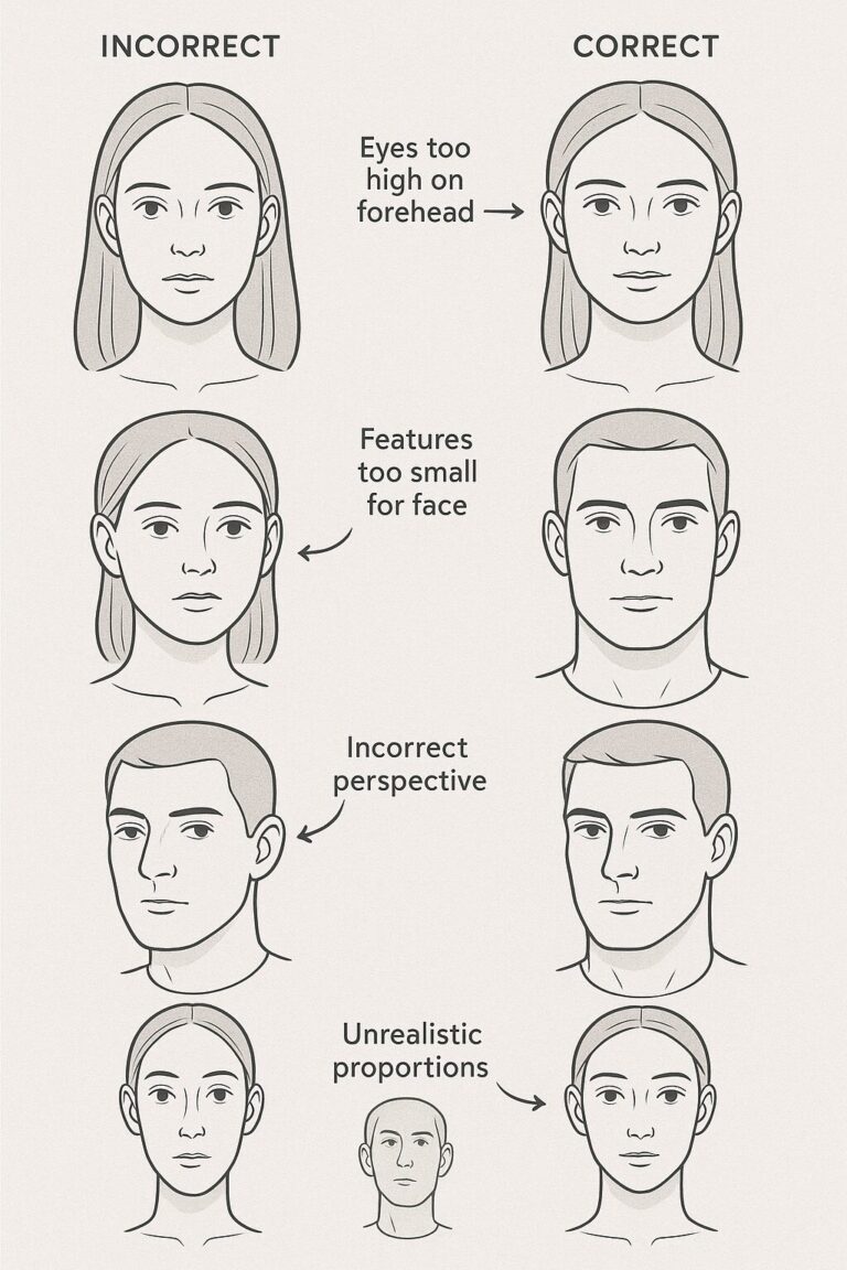 How To Draw Faces For Beginners: Basic Proportions Guide
