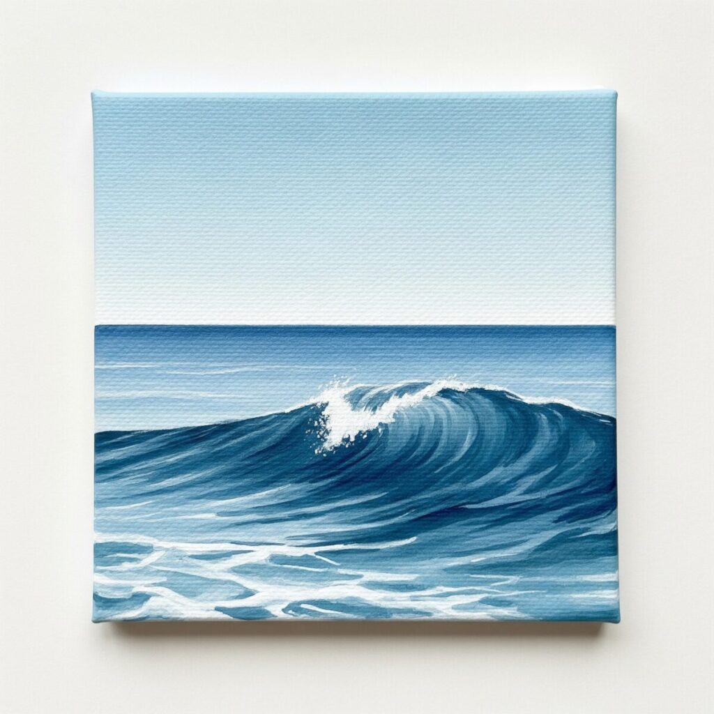 Quick & Easy Small Canvas Painting Ideas: Mini Acrylic Seascapes